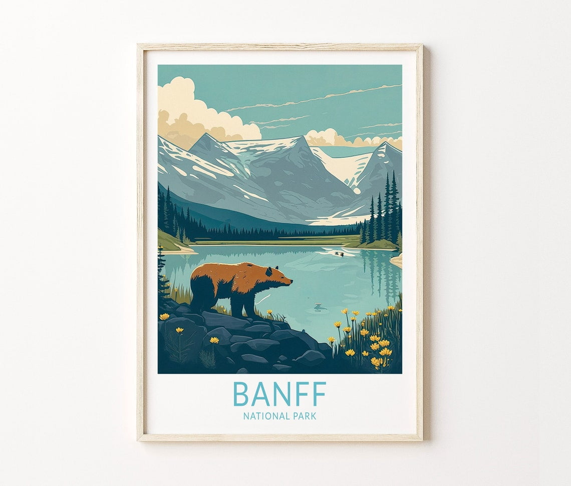 Banff National Park Alberta Canada Mountain Landscape Wall Art ...