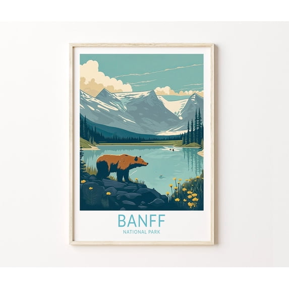 Banff National Park Alberta Canada Mountain Landscape Wall Art ...