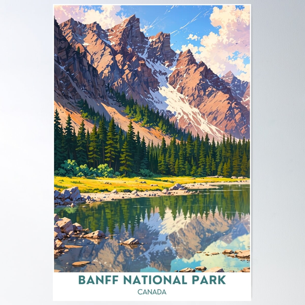 Banff National Park, Alberta, Canada Poster Wall Art, Modern Wall Decor ...