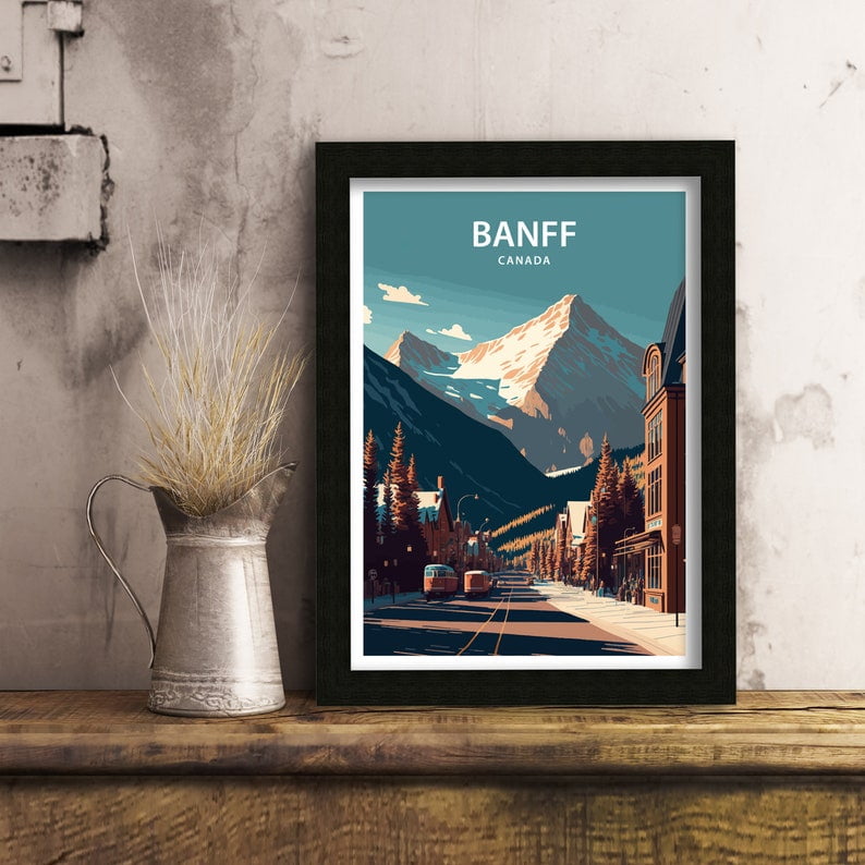 Banff National Park Art Print, Banff Poster, Canadian Rockies Wall ...