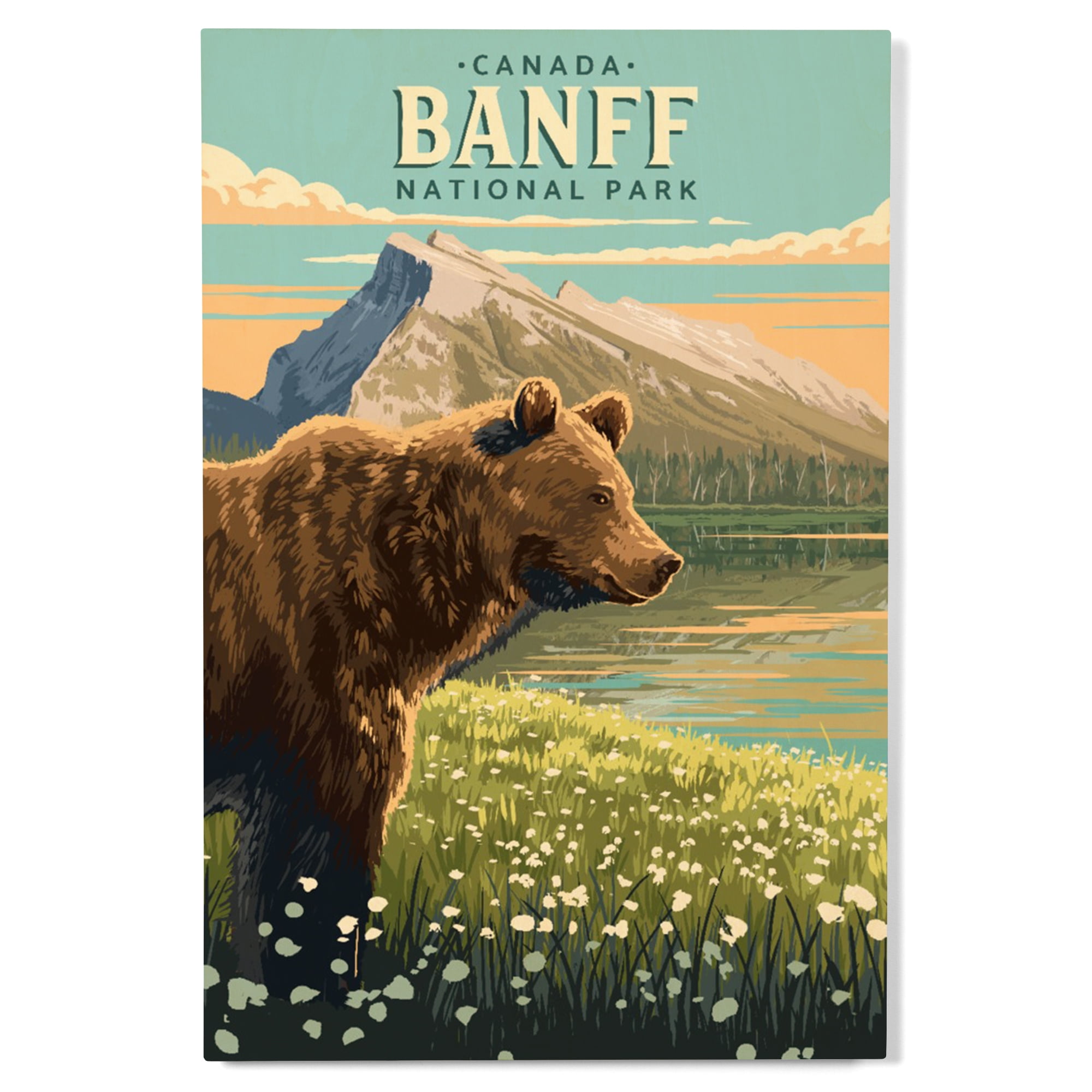 Banff National Park, Canada, Mount Rundle and Bear, Painterly Birch ...