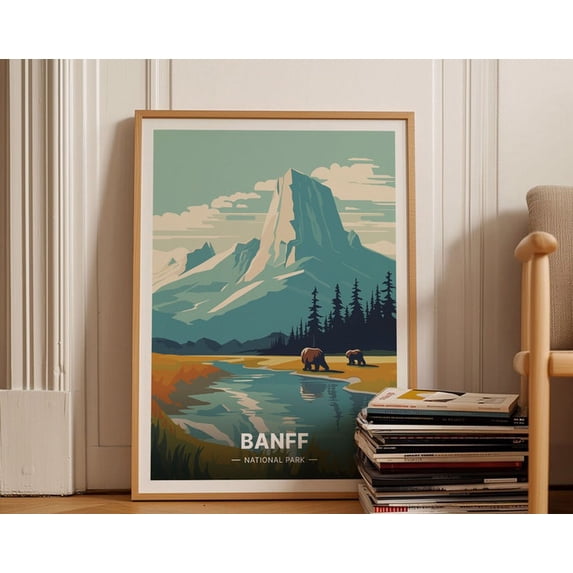 Banff National Park Landscape Wall Art Print, Unframed Paper Poster ...