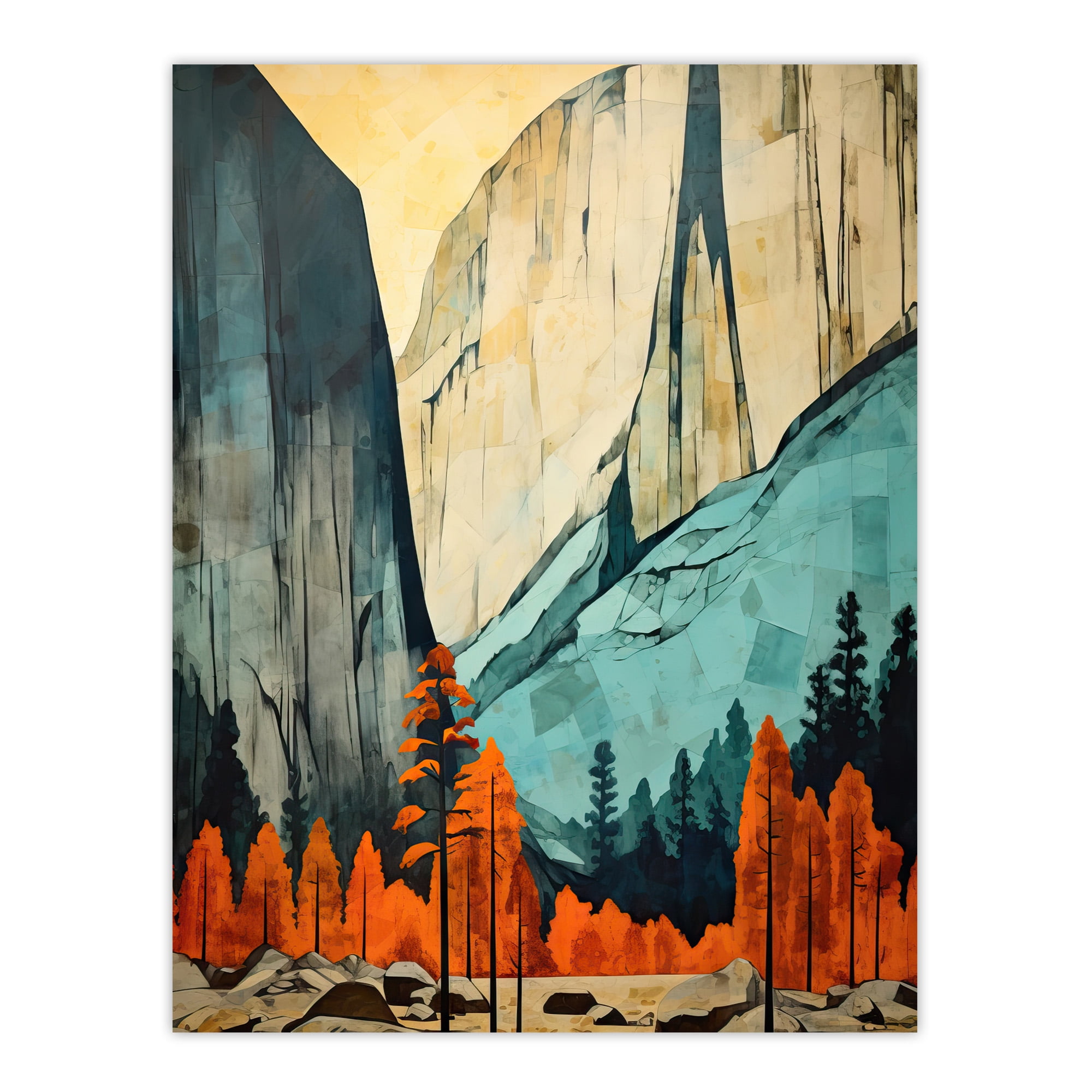 Banff National Park Oil Painting Canadian Rockies Mountain Range In ...