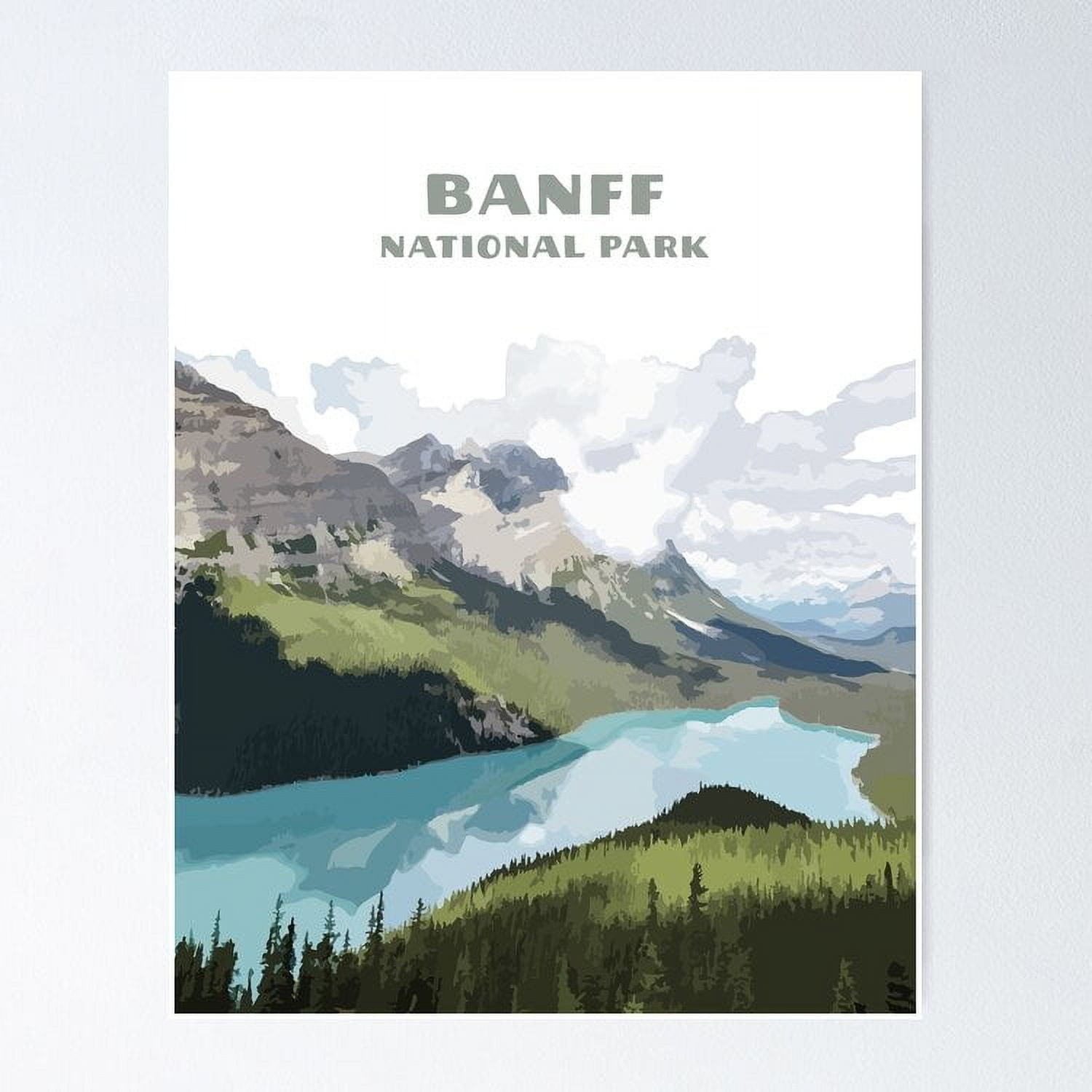 Banff National Park Poster, 8x12 UNFRAMED - Walmart.com