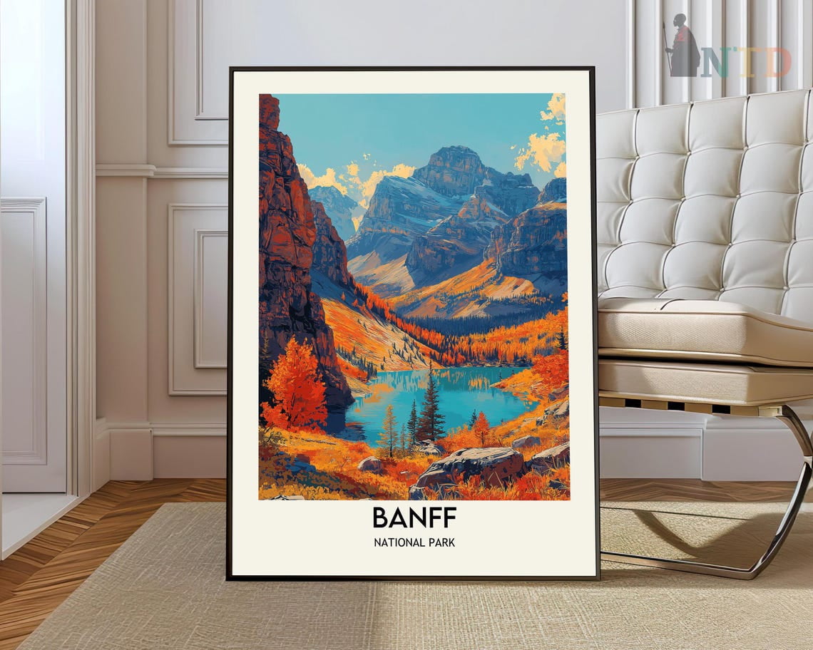 Banff National Park Poster, Banff National Park Art, Canadian Travel Print, Canada Travel Art ...