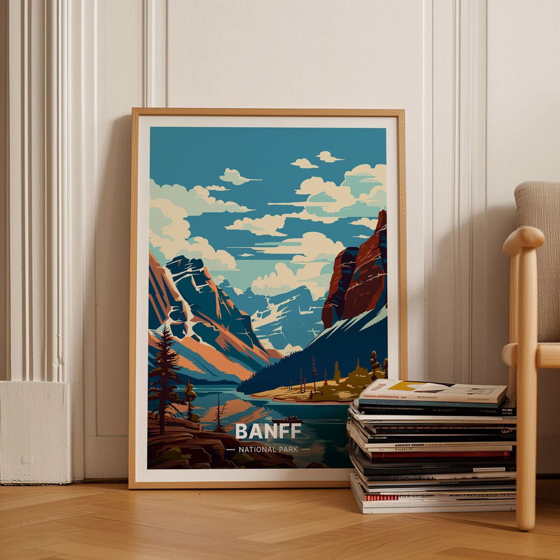 Banff National Park Poster, Canadian Rockies Travel Art, Nature Inspired Home Decor, Perfect ...