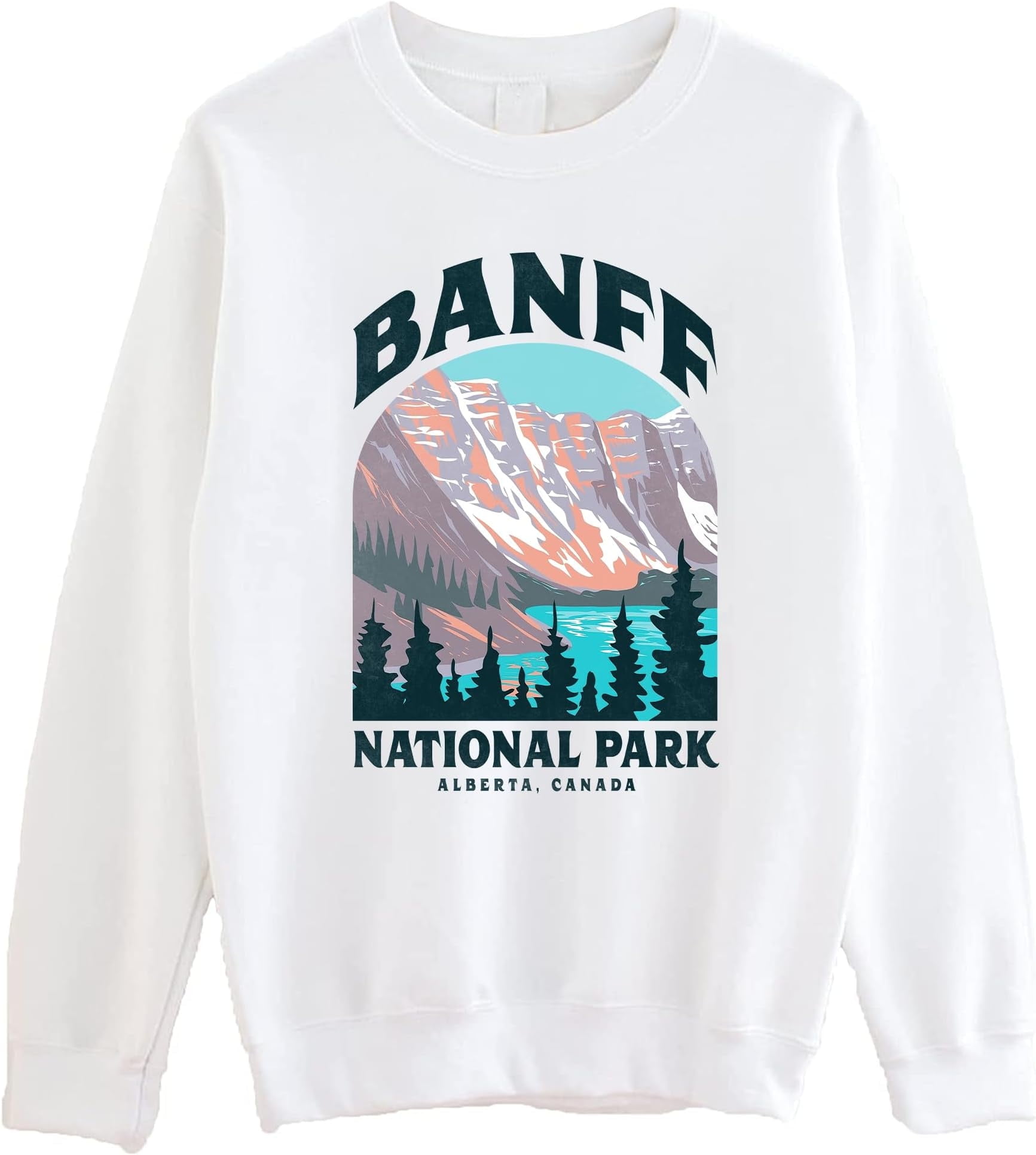 Banff National Park Sweatshirt - Alberta Canada Rocky Mountain Crewneck ...