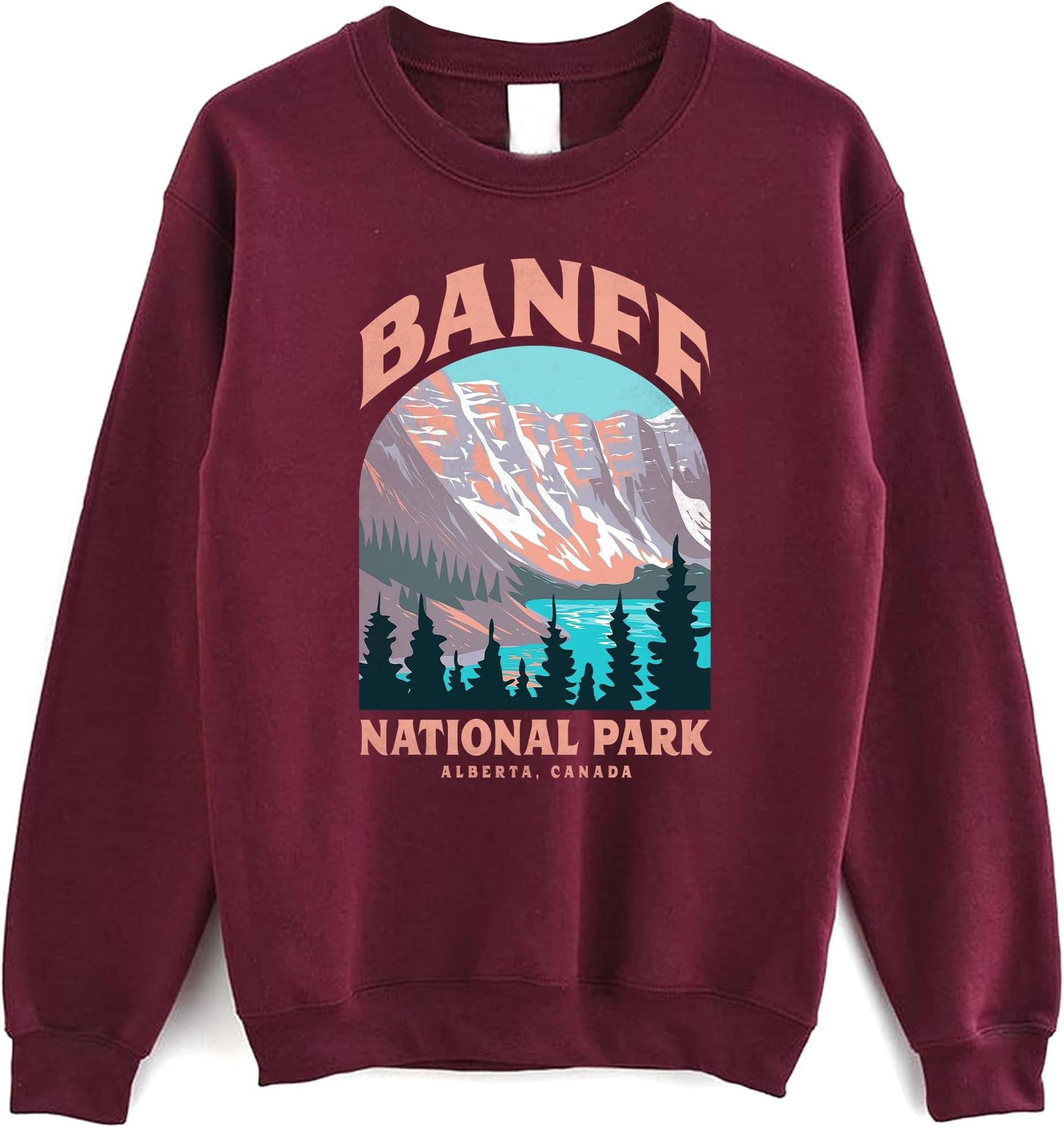 Banff National Park Sweatshirt - Alberta Canada Rocky Mountain Crewneck ...