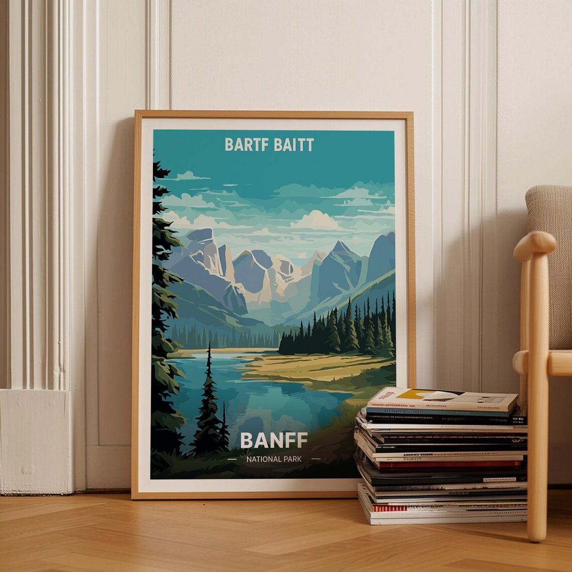 Banff National Park Travel Poster, Canada Landscape Wall Art, Adventure Decor, Nature Lover Gift ...
