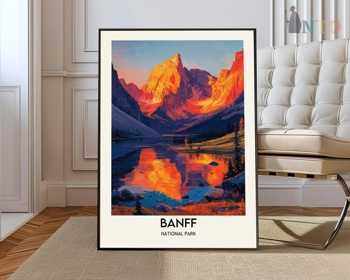Banff National Park Travel Print Wall Art Banff Wall Hanging Home Décor ...