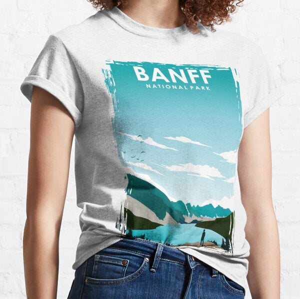 Banff National Park Vintage Minimal Retro Nature Travel Poster Classic ...