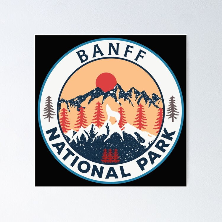 Banff National Park-Vintage UNFRAMED Poster, 24x36 - Walmart.com