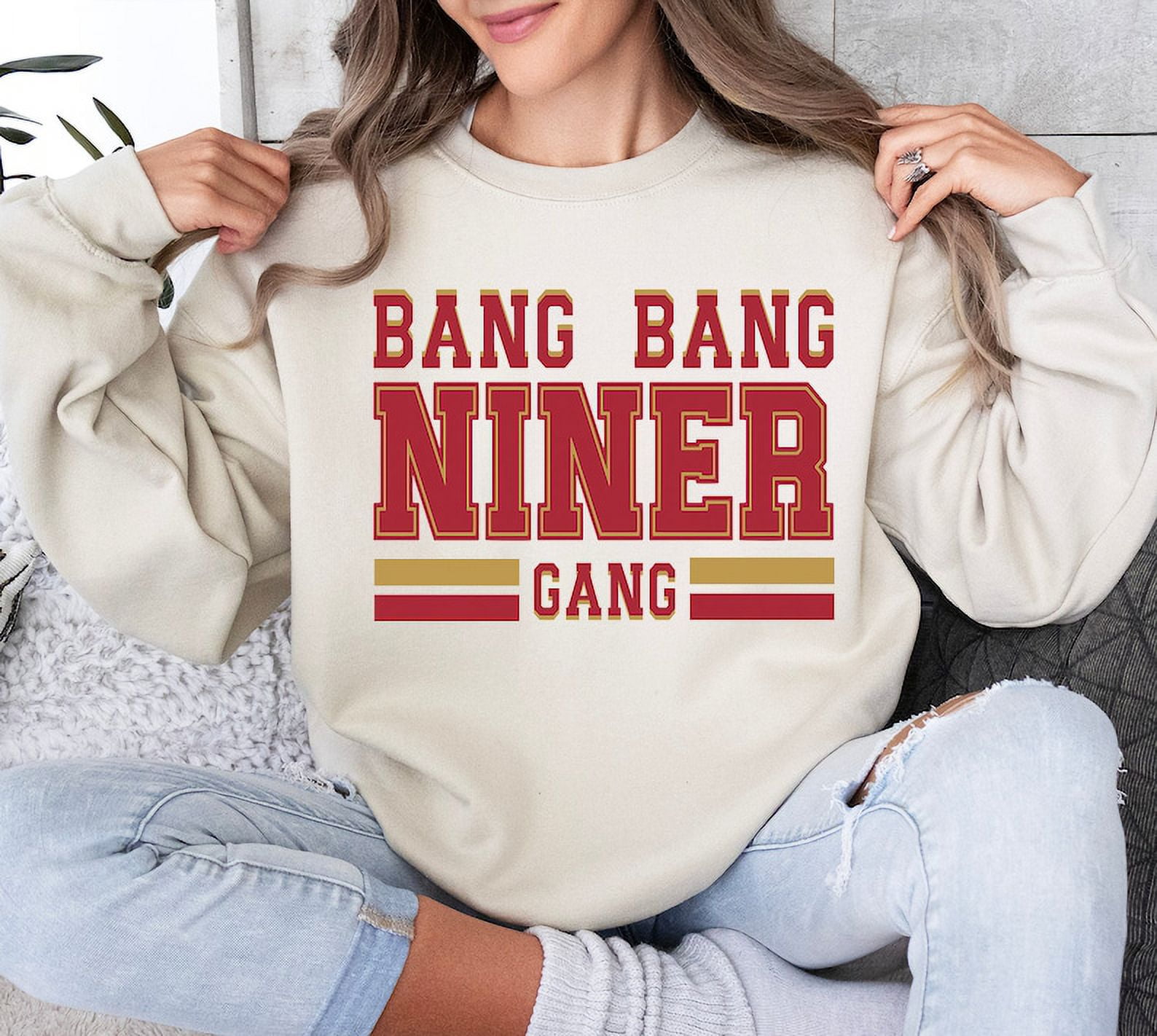 Bang Bang Niner Gang Football Season Sweatshirt - Walmart.com