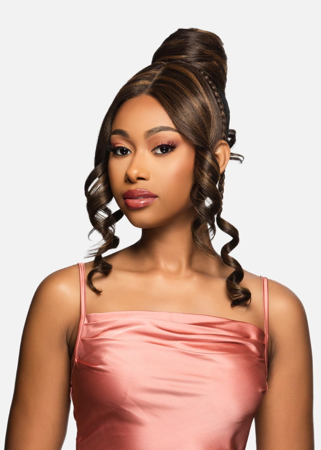 Bang & Bun, Quick and Easy Lace, Ponytail Bun and Lace Bangs (Dark ...