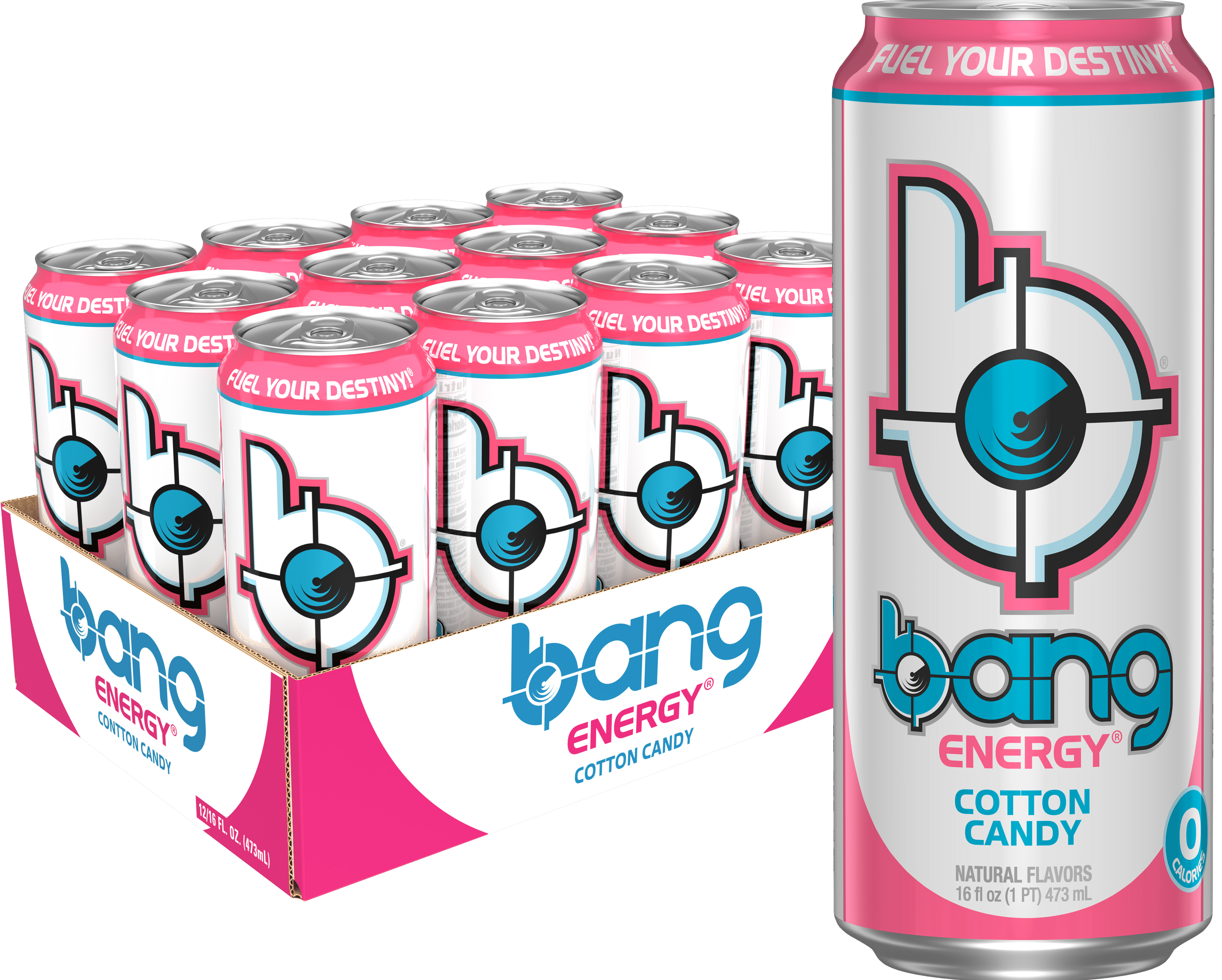 Bang Cotton Candy Energy Drink, 16 oz, 12 Pack Cans - Walmart.com