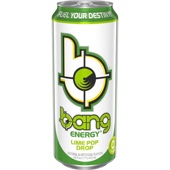 Bang Energy Drink, Lime Pop Drop, 16 fl oz, Can - Walmart.com
