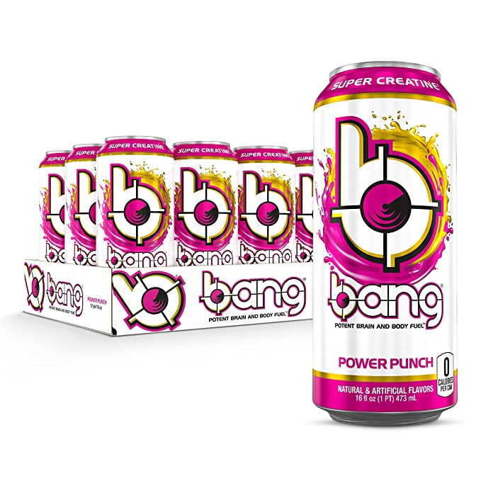 Bang Power Punch Energy Drink, 0 Calories, Sugar Free with Super ...