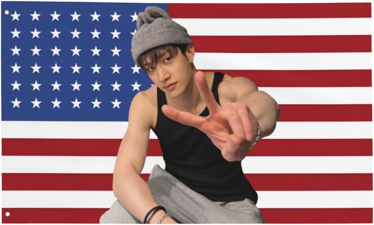 BangChan American Flag Fun Tapestry Poster American Flag Wall ...