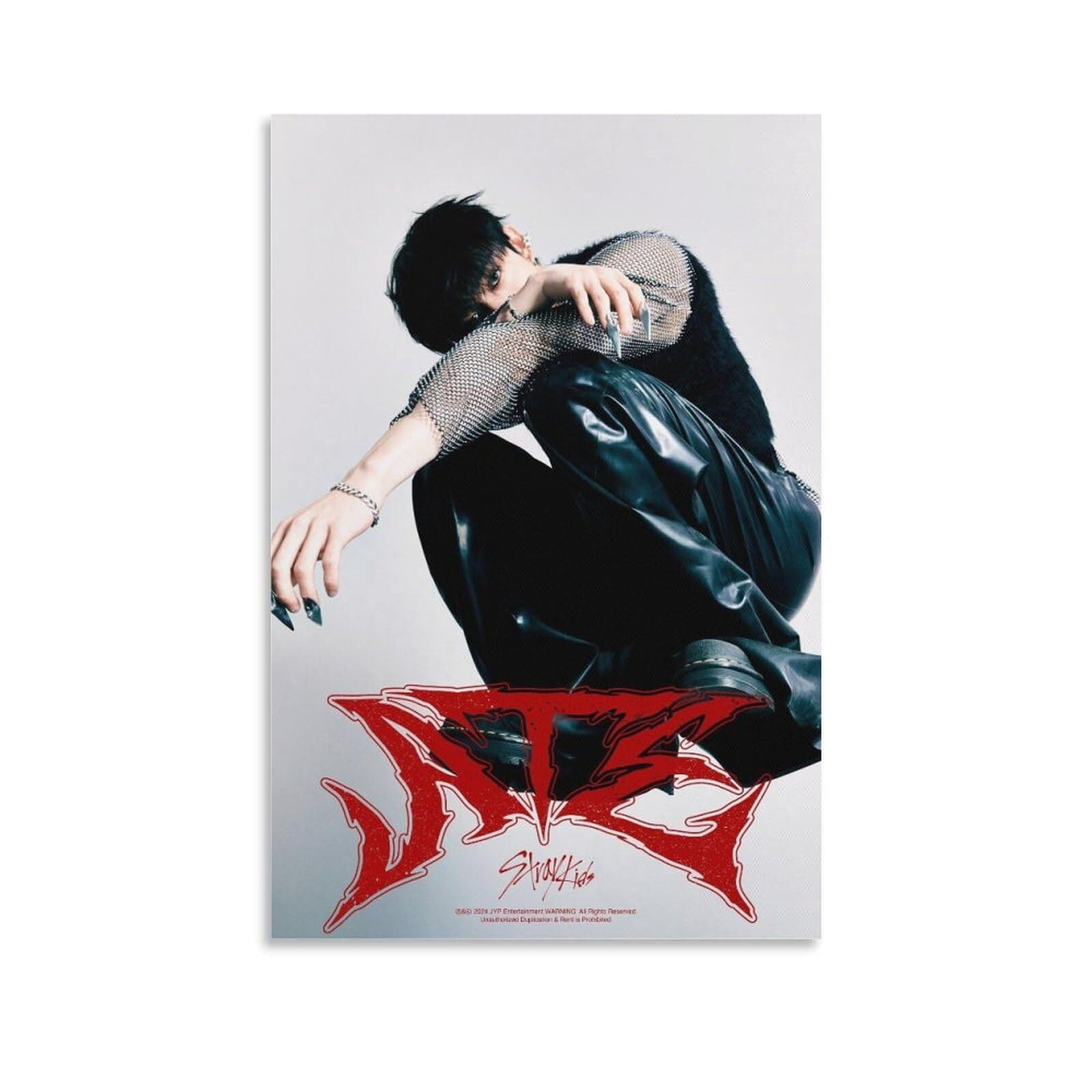 BangChan Stray Kids ATE CUTE ARTIST IDOLS Modern Poster Art Paintings ...