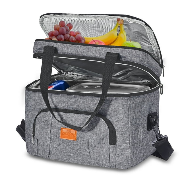 BangShou 24L Soft Side Cooler Bag, 100% Leak Proof 2 Compartments ...