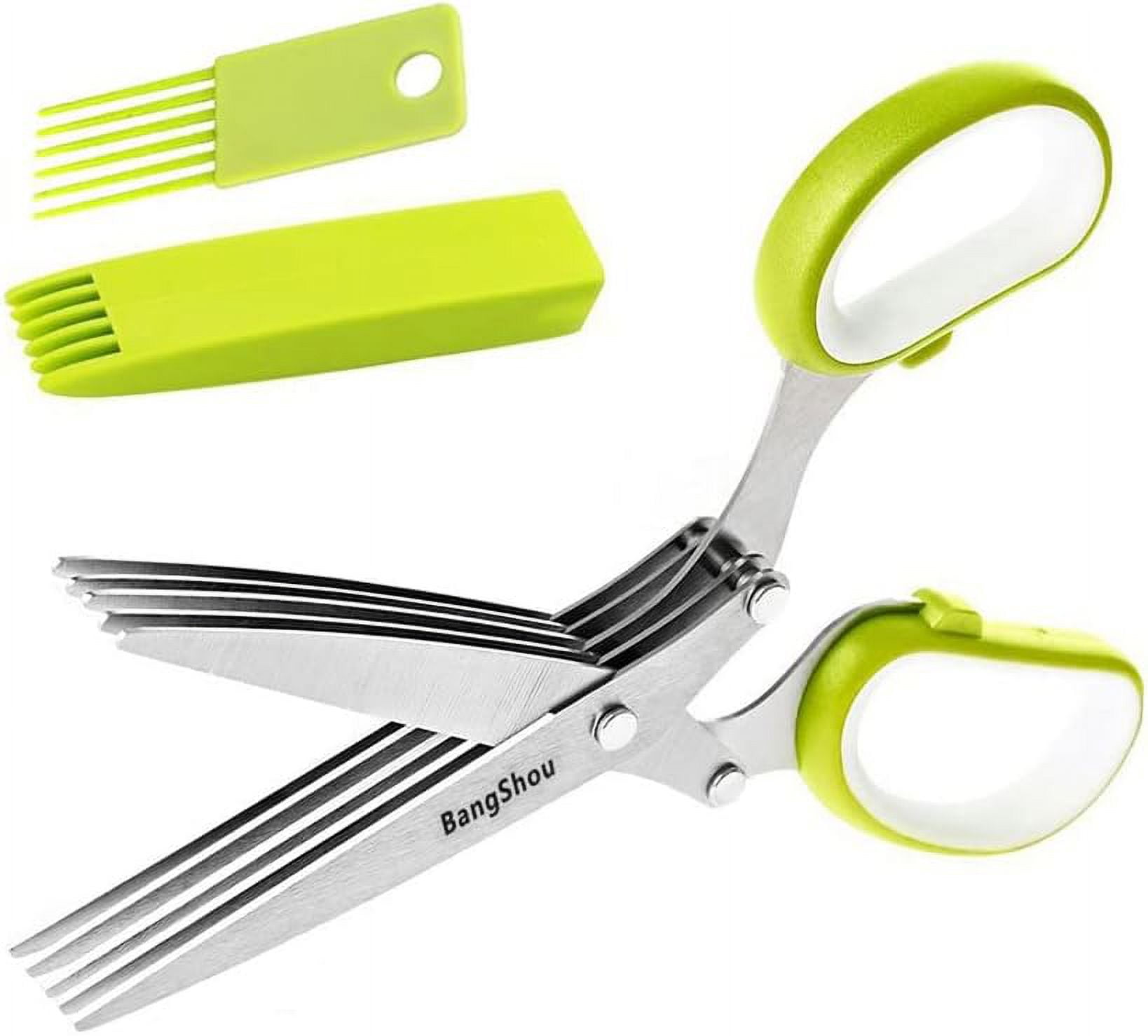 BangShou Herb Scissors Set Stainless Steel 5 Blade Kitchen Scissors ...
