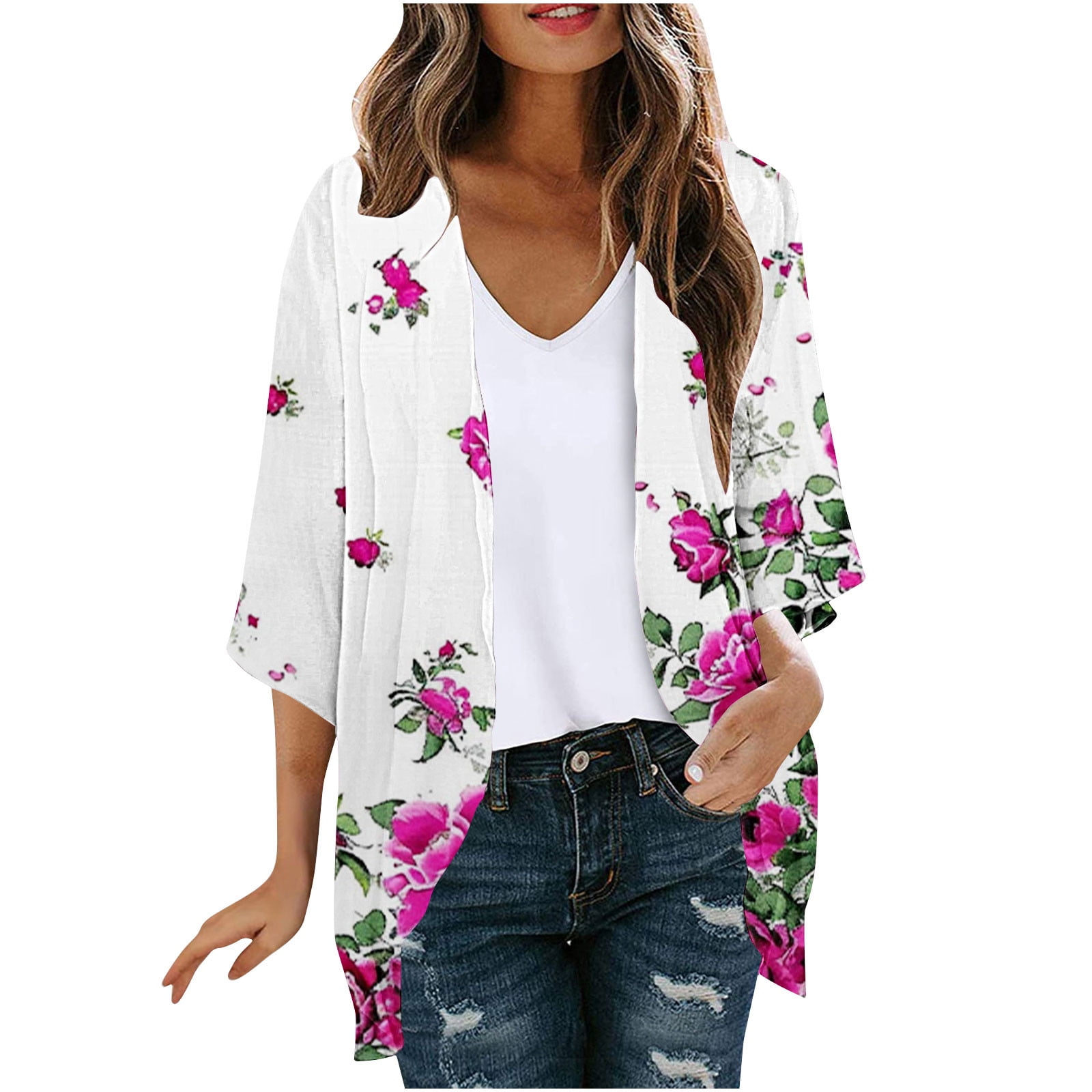 BangWanChi Bathing Suit Cover up for Women Women's Long Sleeve Printing ...
