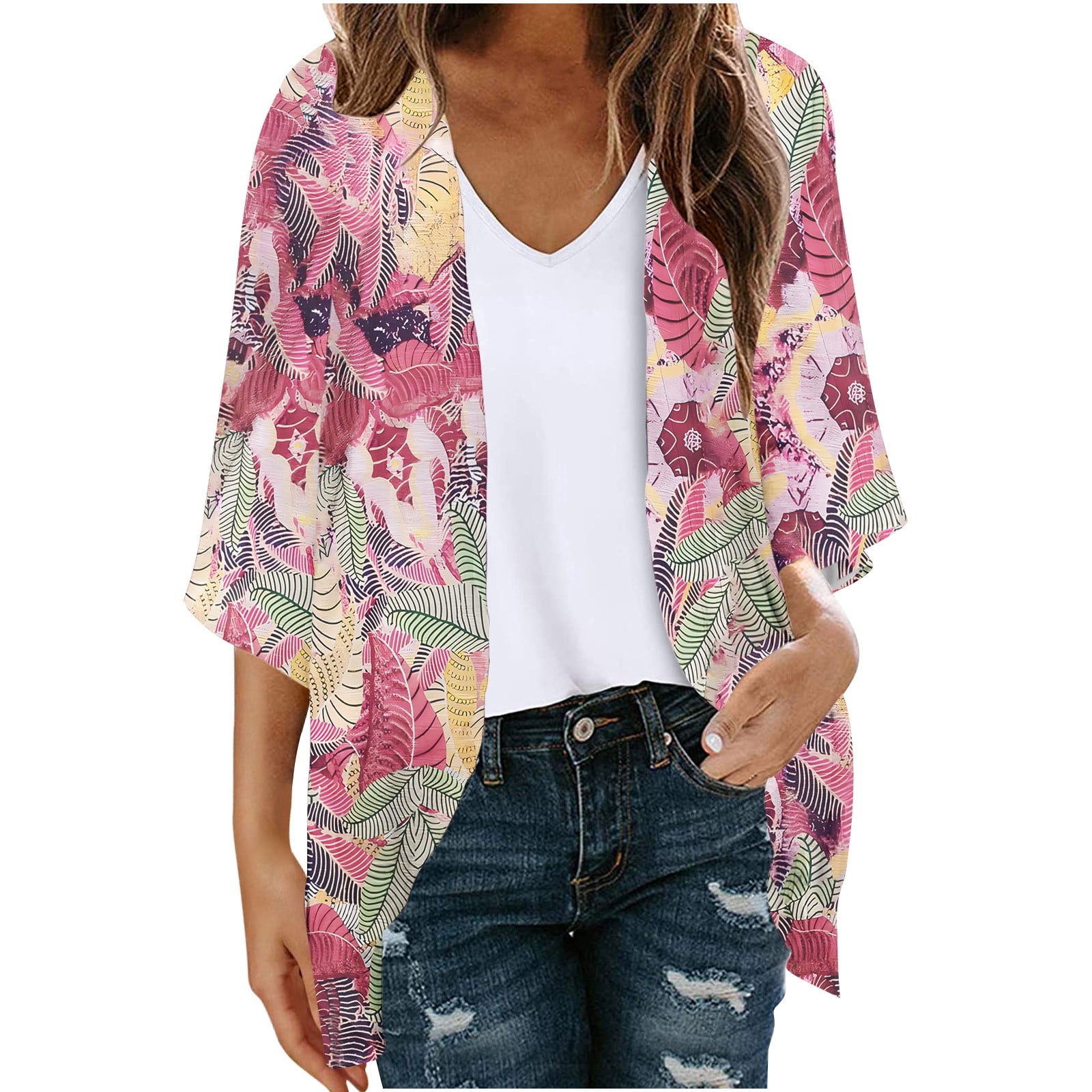 BangWanChi Bathing Suit Cover up for Women Women's Long Sleeve Printing ...