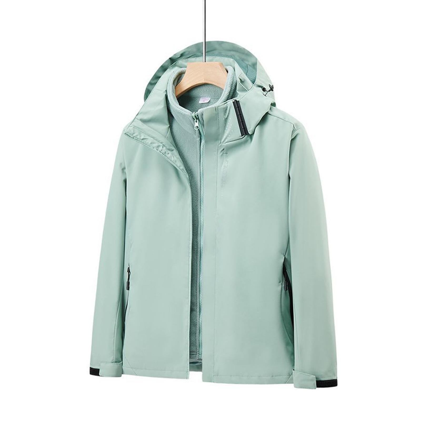 BangWanChi Light Jackets for Women with Hood Women's solid color long ...