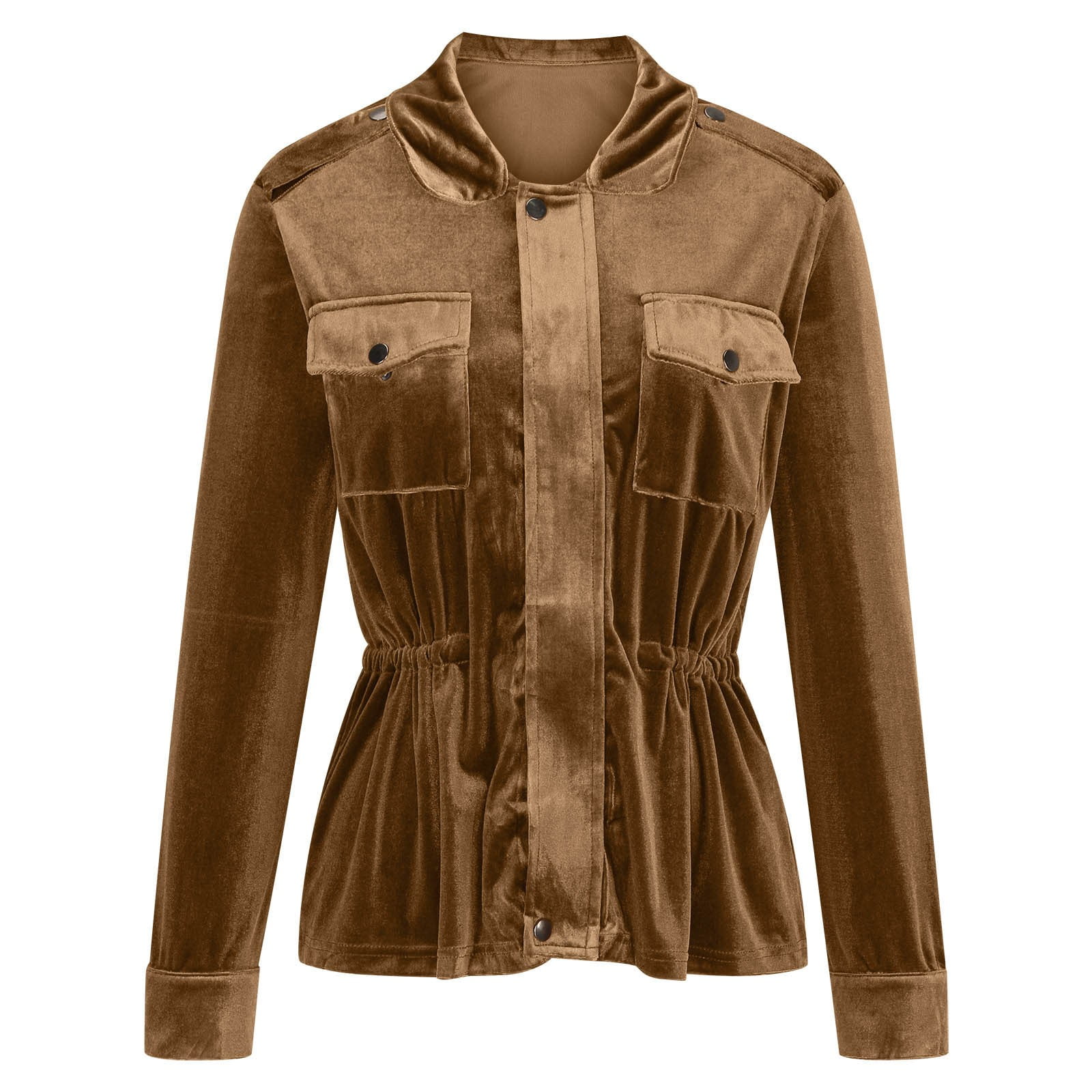 BangWanChi Lightweight Jacket Women with Hood Women's Solid Color Long ...