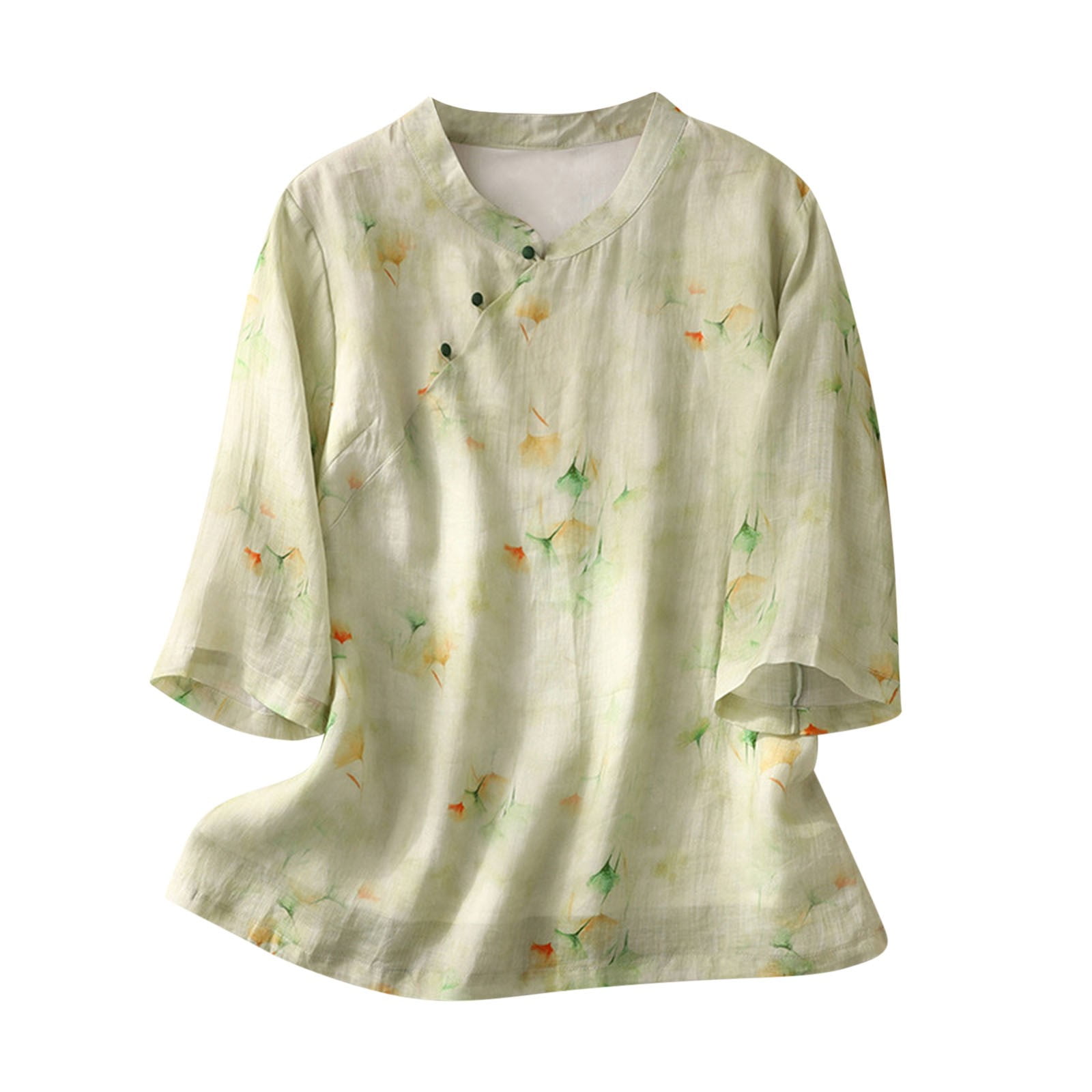 BangWanChi Long Sleeve Shirts for Women Womens Spring Summer V-neck ...