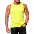 BangWanChi Men's Solid Color Sleeveless Tops Exercise Fitness Close ...