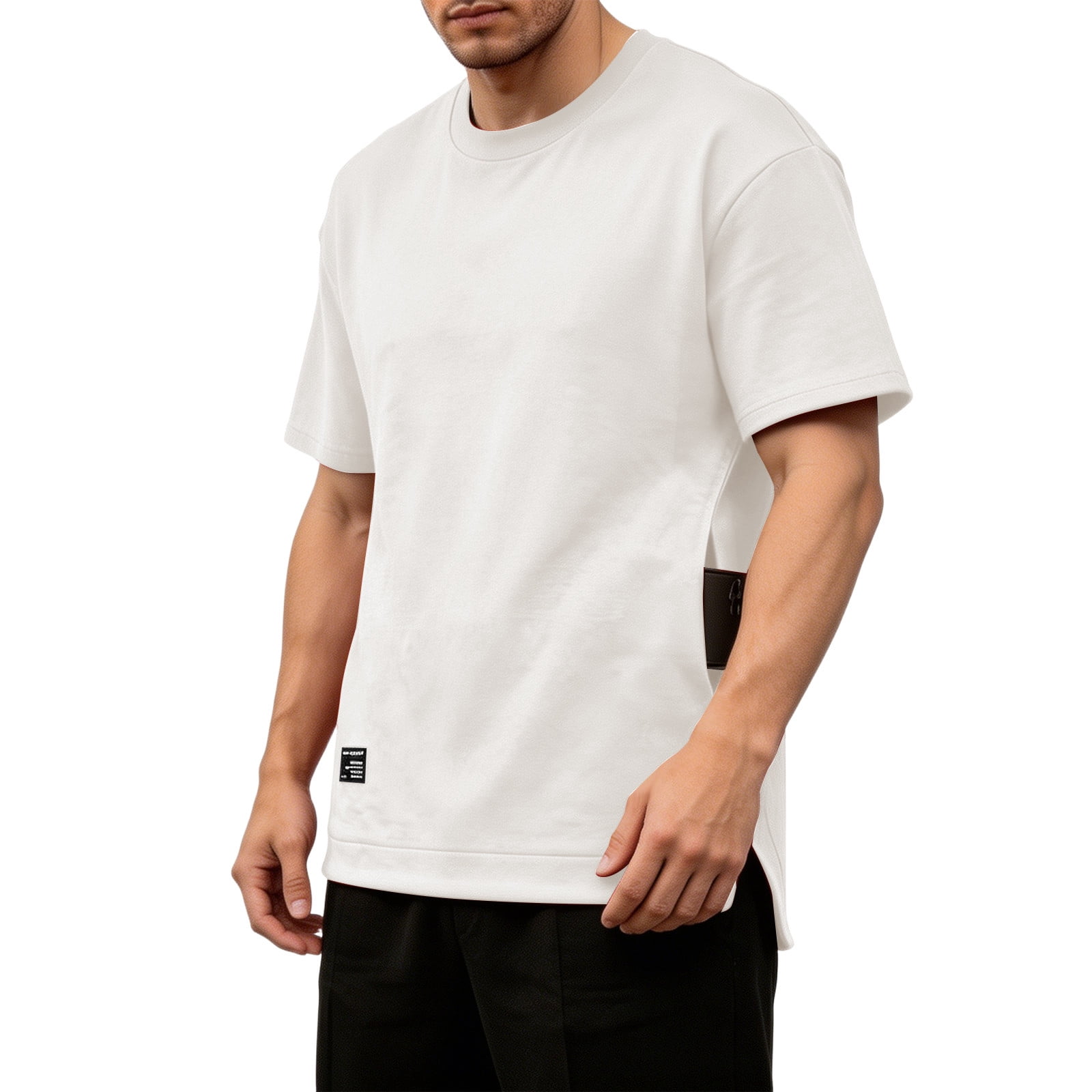 BangWanChi Mens Summer Multi Pocket T-Shirts Big & Tall Men Short ...