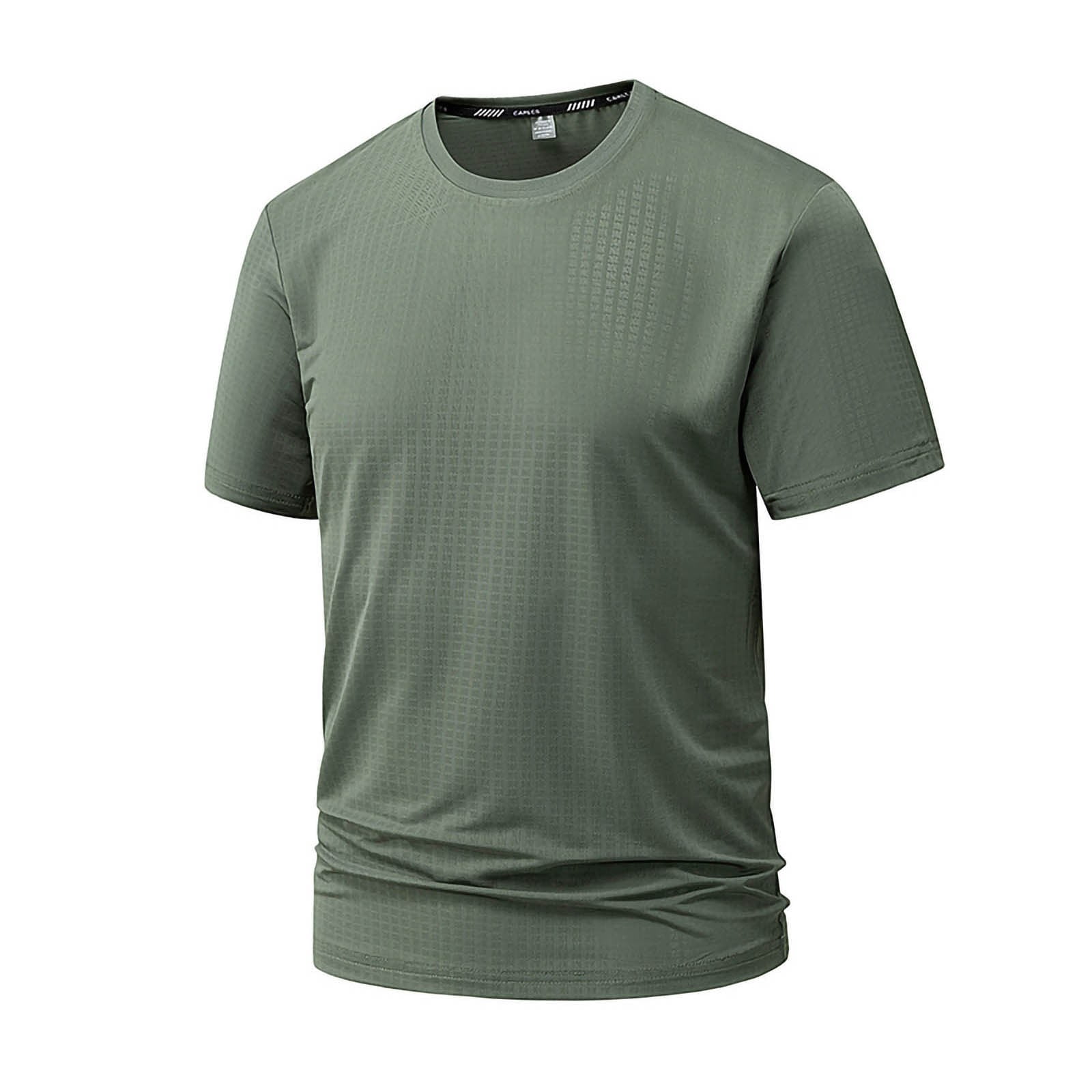 BangWanChi Mens Summer T-Shirts Fashion Men Outdoor Ice Silk Sports ...