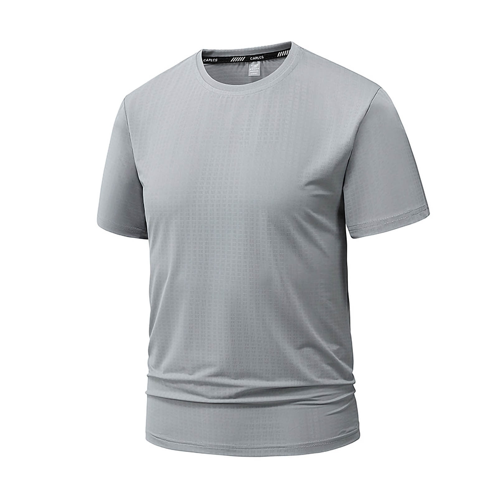 BangWanChi Mens Summer T-Shirts Fashion Men Outdoor Ice Silk Sports ...