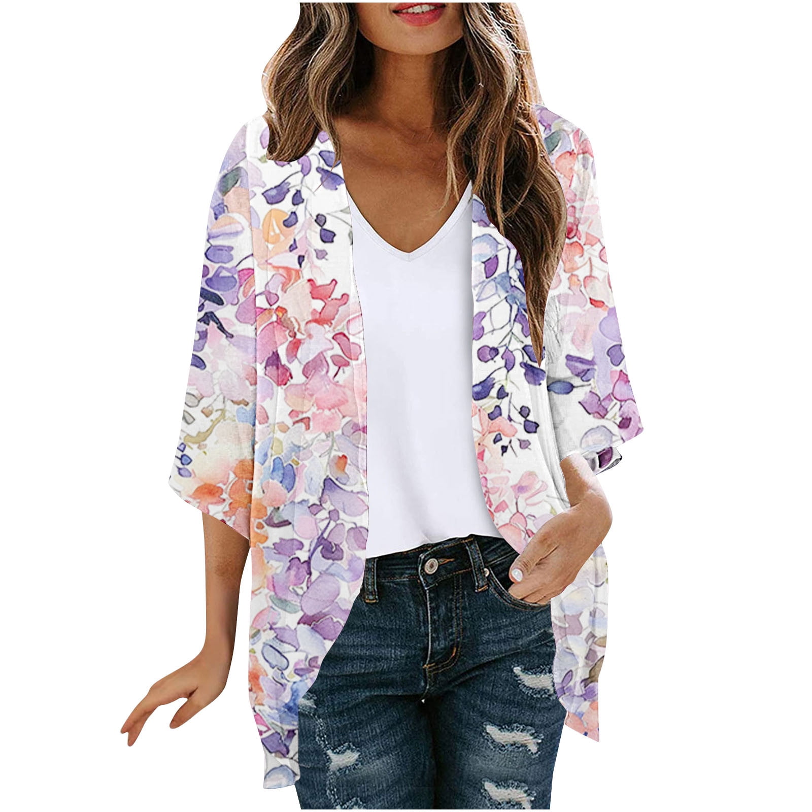 BangWanChi Summer Cardigans for Women Lightweight Women's Long Sleeve ...