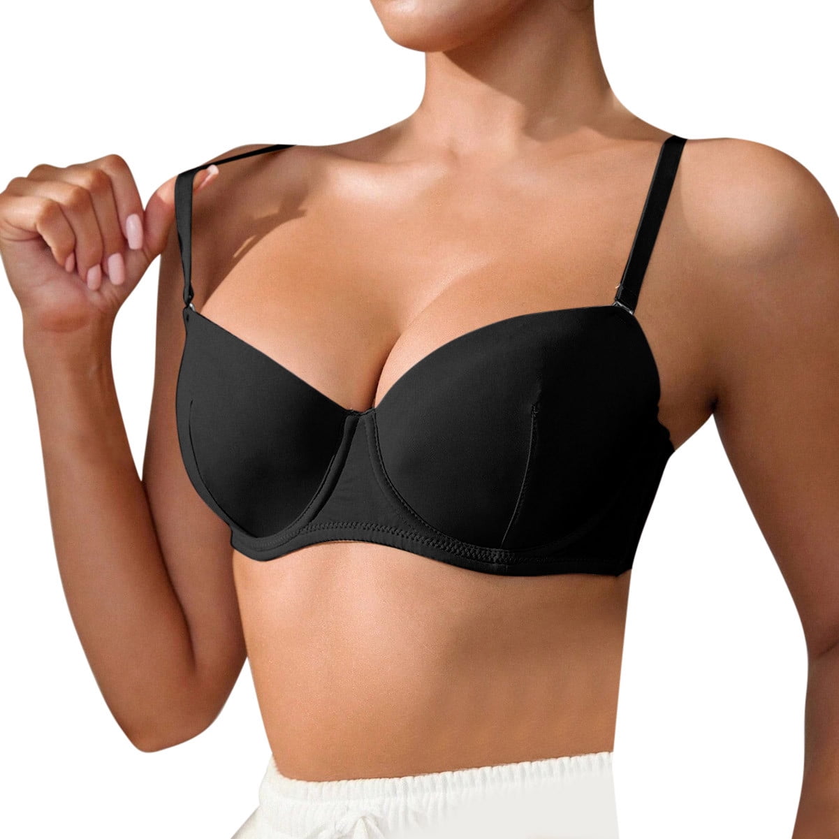 BangWanChi Women's Bras Push Up Fashion Women Lace Solid Color Bra And Sexy Lingerie Underwear ...