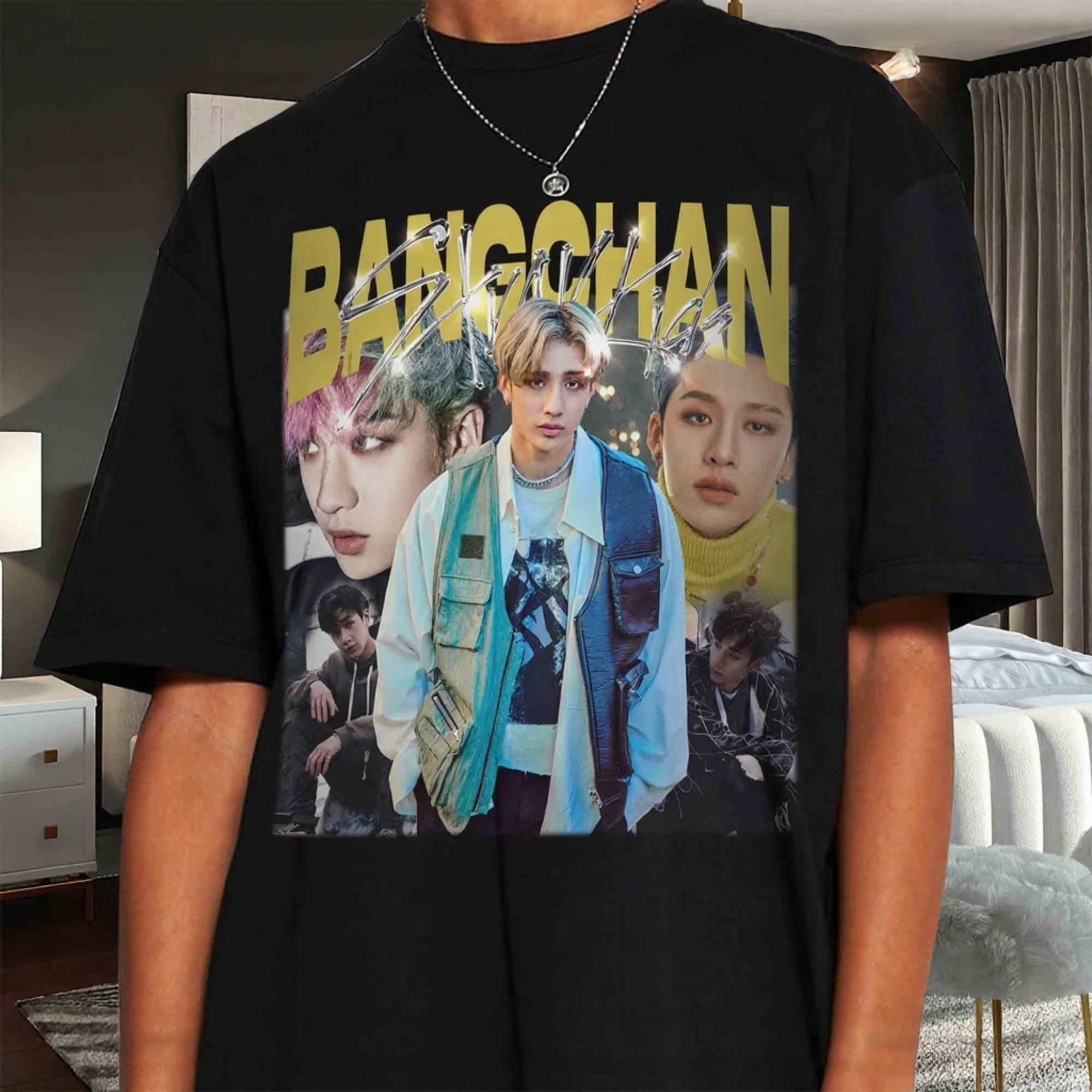 Bangchan Shirt Sticker, Ornament, Canvas, Poster - Walmart.com