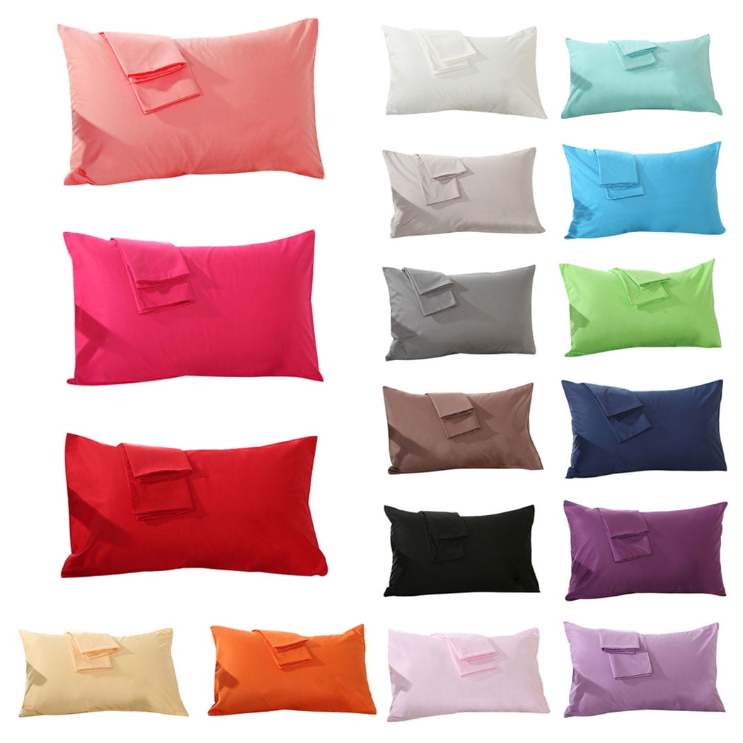 Bangcool Soft Cotton Solid Color Pillowcases, Set of 2, Standard Size ...