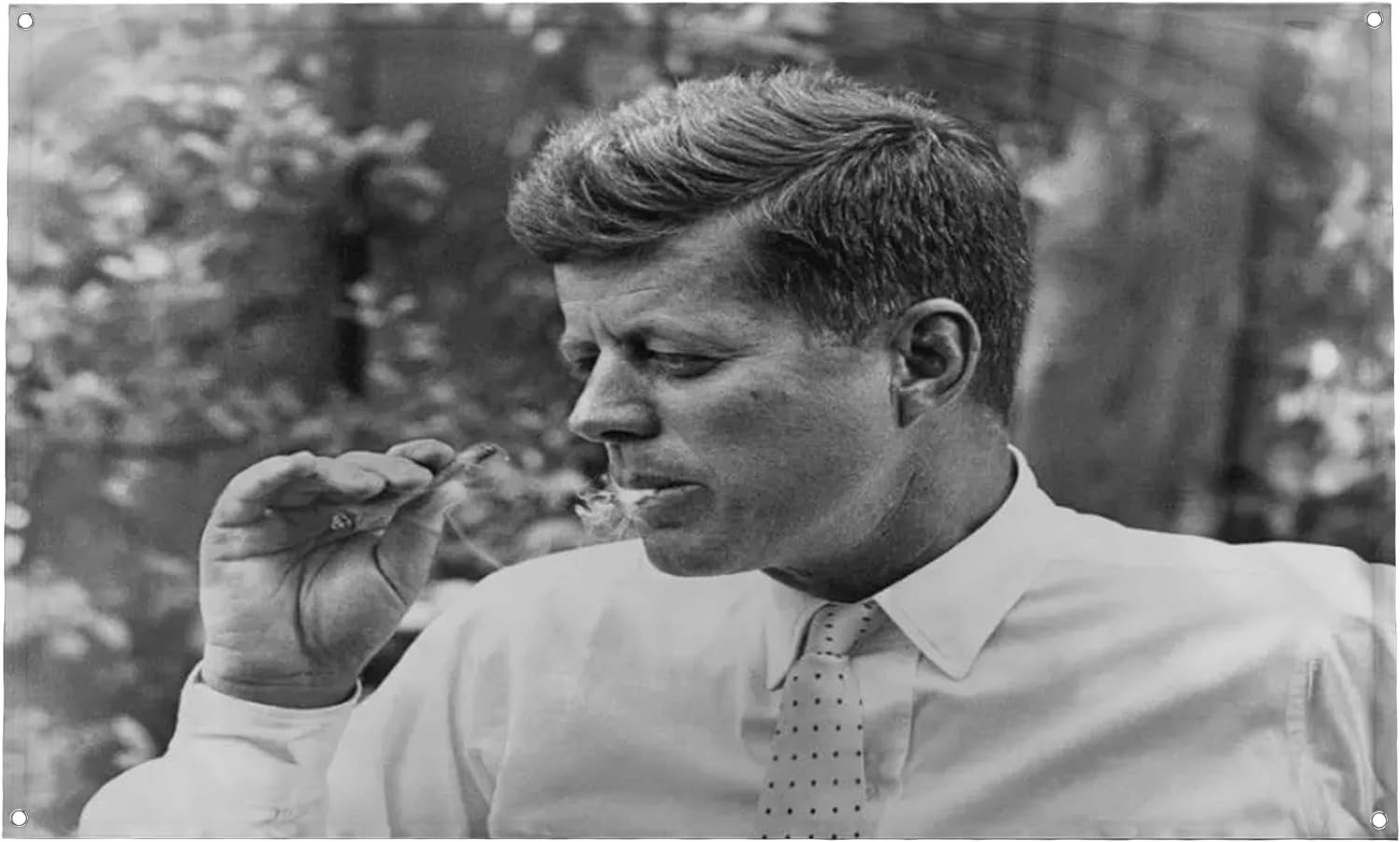 Banger - Johnny Politics John F Kennedy JFK Smoking Cigar Flag Banner ...