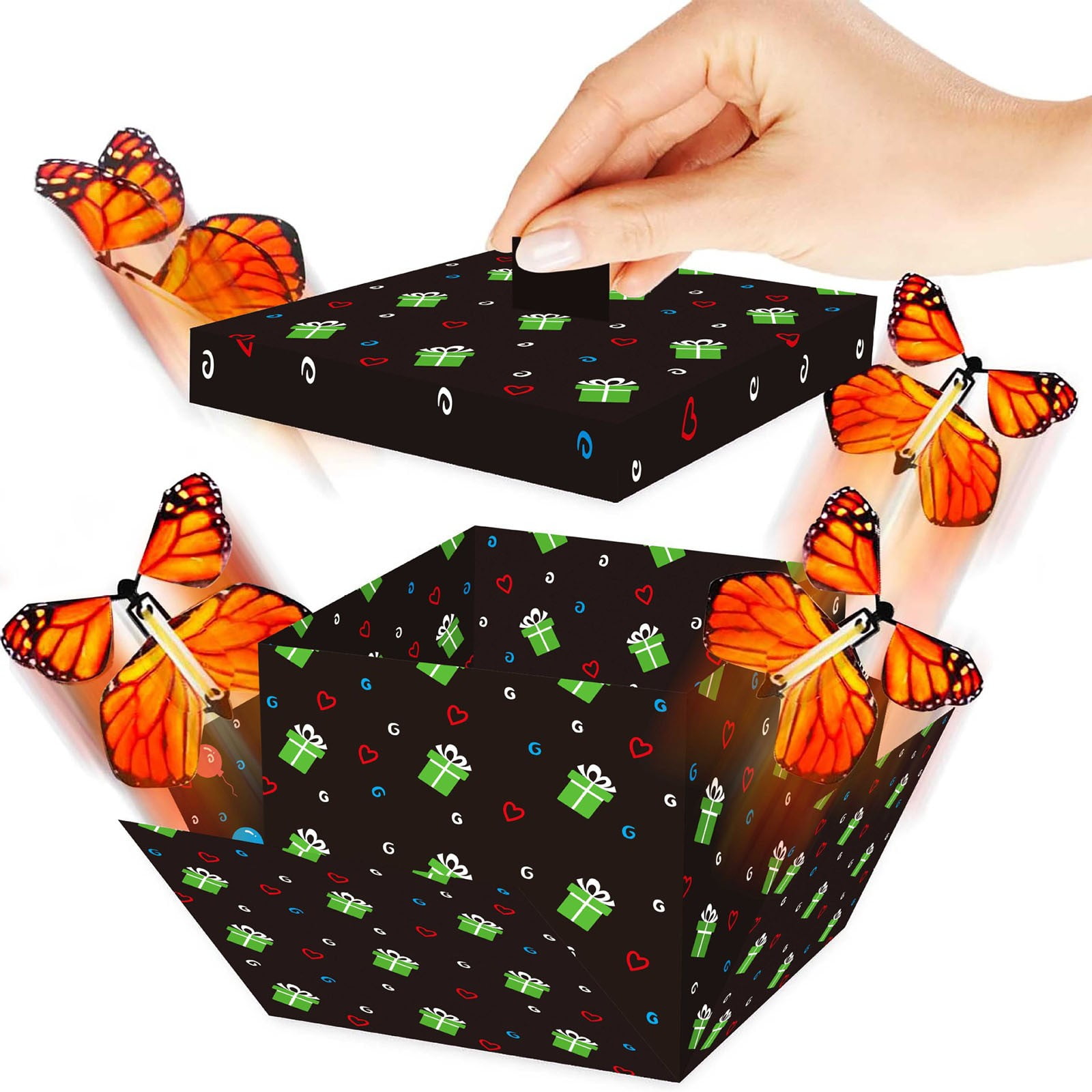Banghong Butterfly Explosion Gift Box, Flying Butterfly Surprise Box ...