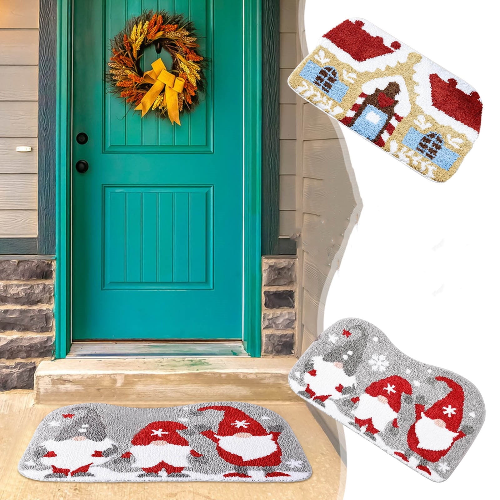 Banghong Gingerbread Door Mat Gingerbread Christmas Door Mat ...