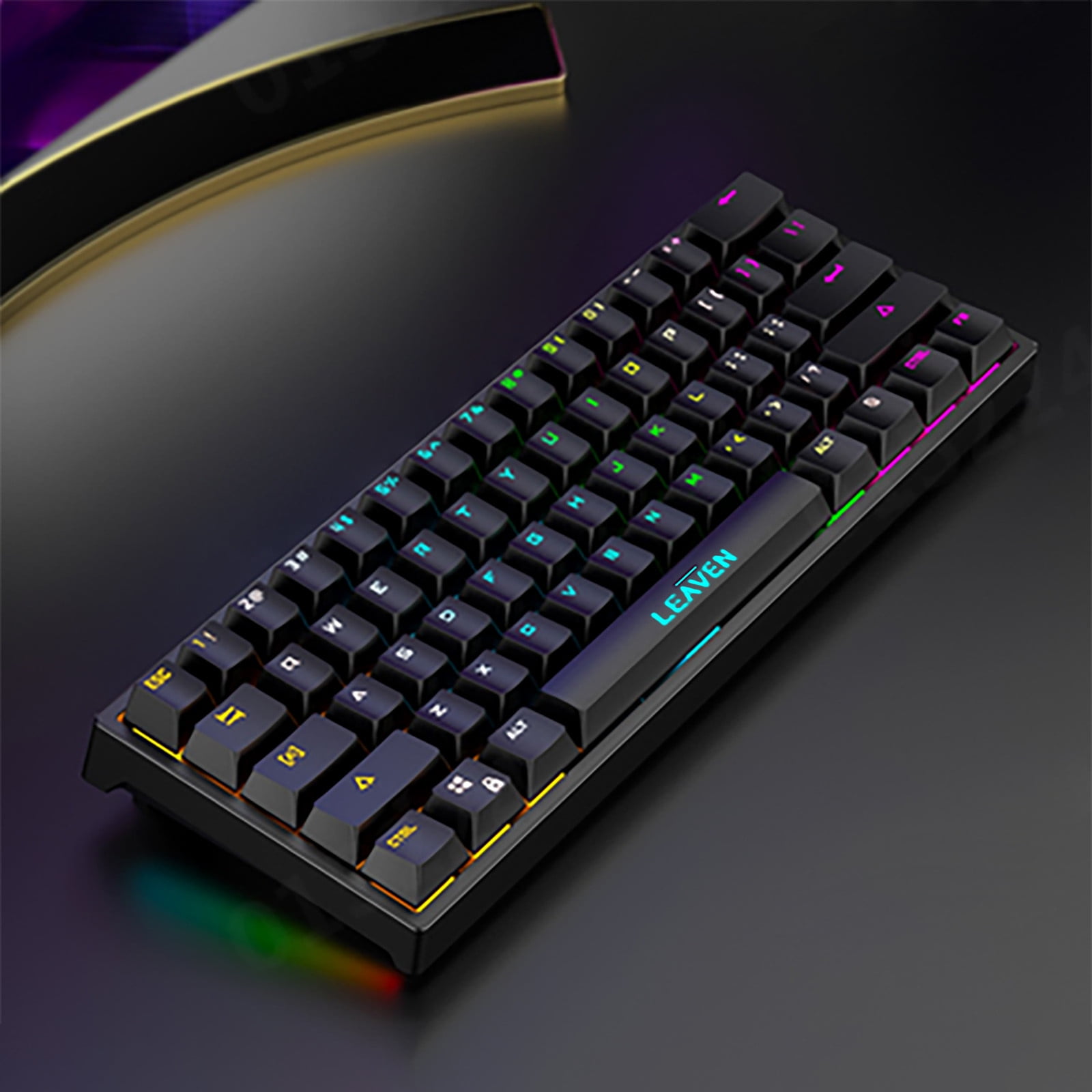 Banghong RGB Backlit Compact USB-C Mechanical Gaming Keyboard, 60% ...