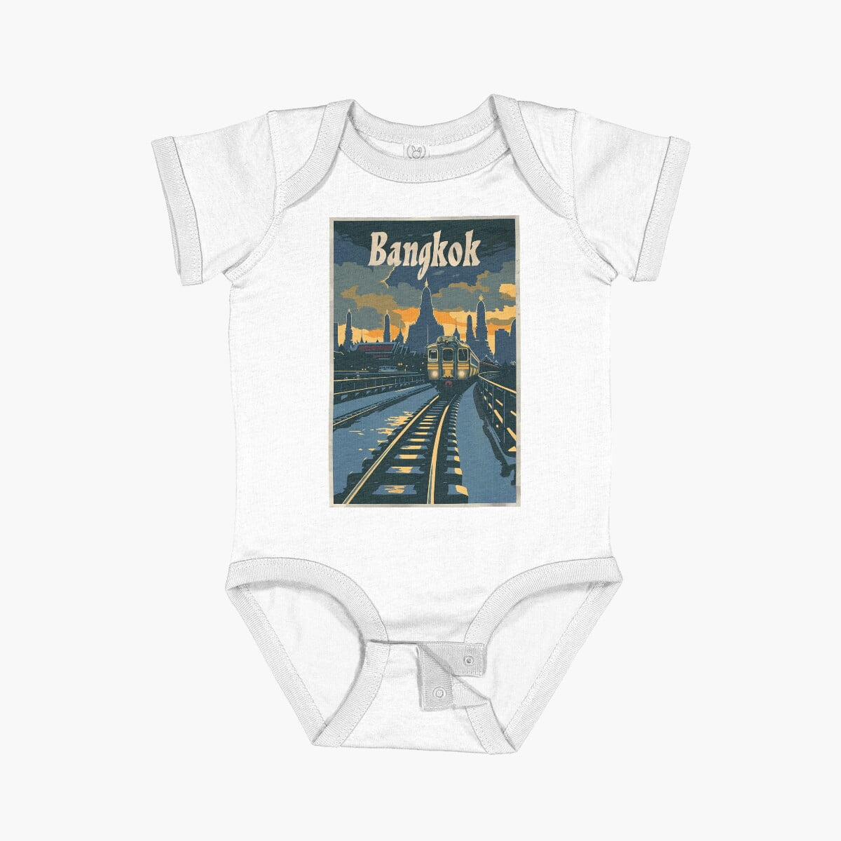 Bangkok Eternal: Illustrated Memories Short Sleeve Baby One-Piece ...
