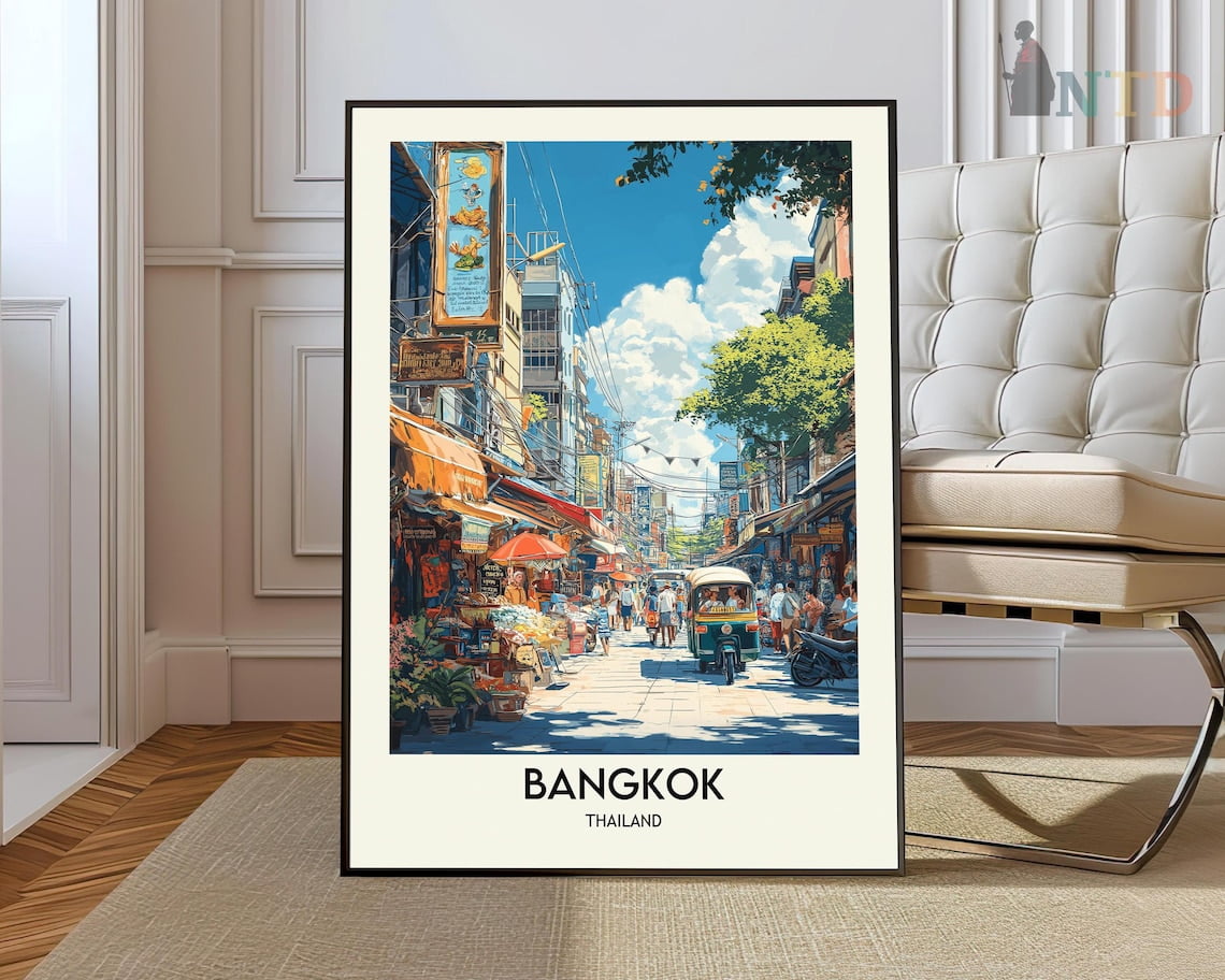 Bangkok Print, Bangkokbangkok Poster, Bangkok Photo, Bangkok Map ...