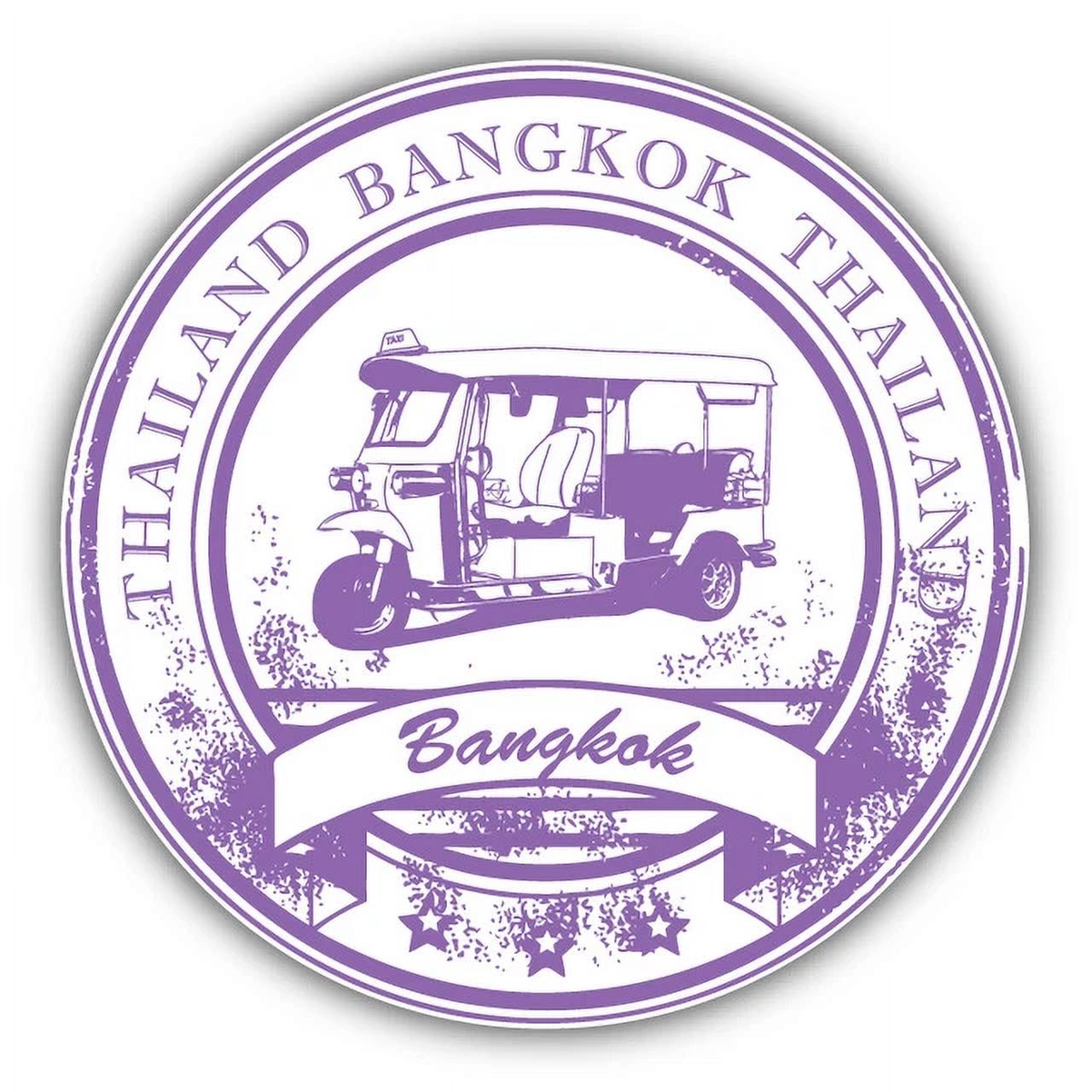 Bangkok Thailand Grunge Rubber Stamp Travel Car Sticker Phone Decal ...