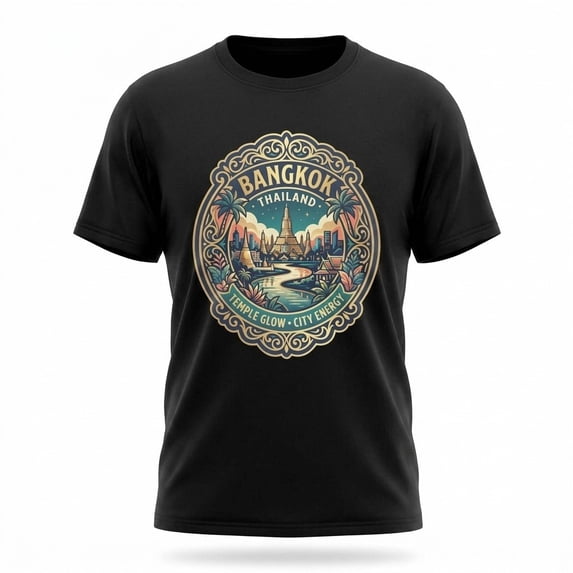 Bangkok Thailand Temple Graphic T-Shirt Unisex Travel Tee - Walmart.com