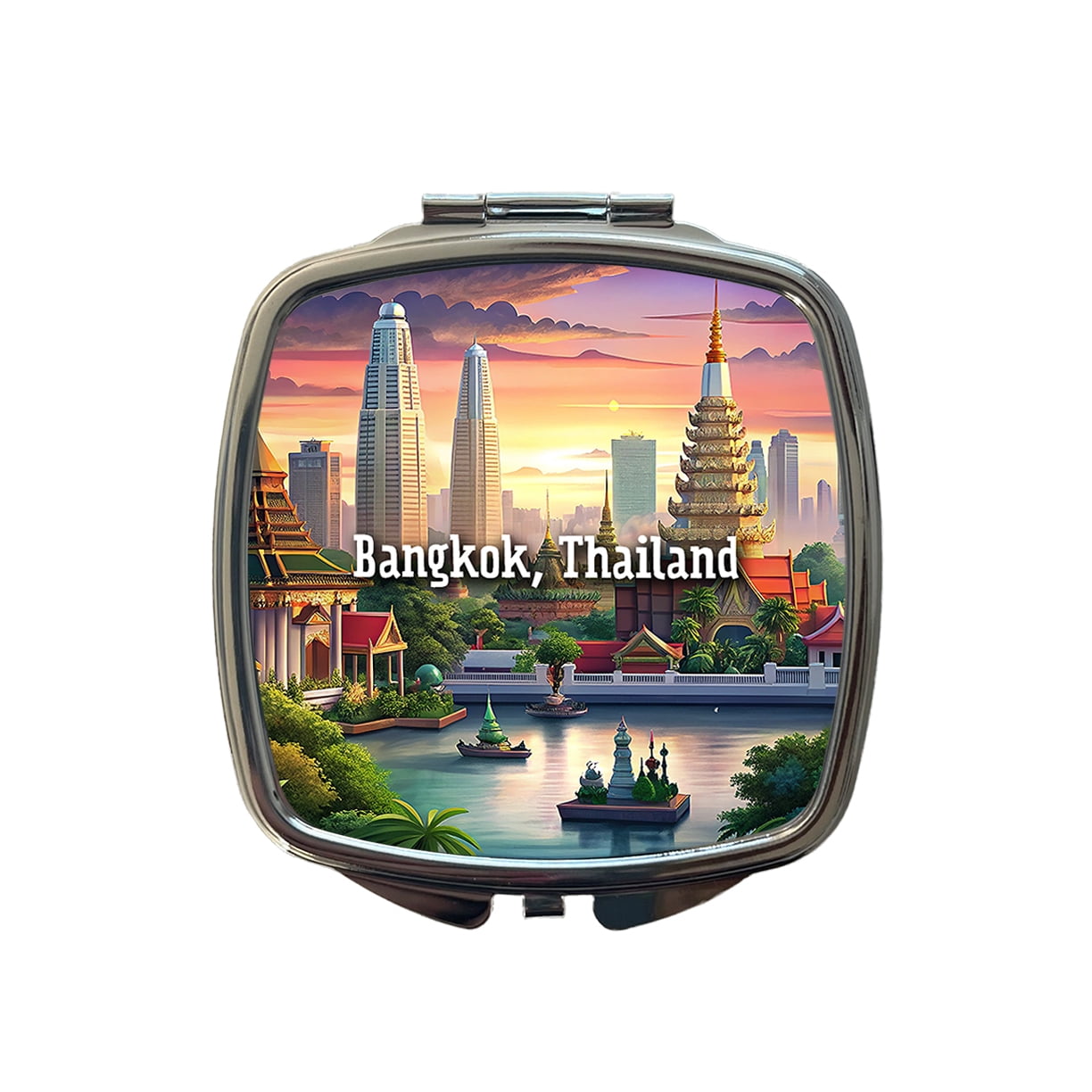 Bangkok, Thailand Travel City Country Stamp Travel Makeup Handbag Purse ...