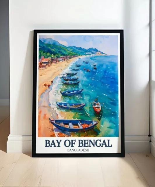Bangladesh Decor - Art Print Of Dhaka And Bay Of Bengal NO FRAMED ...