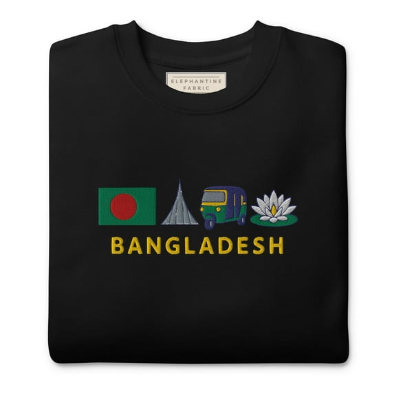 Bangladesh Embroidered Sweatshirt – National Icons Design | Flag ...