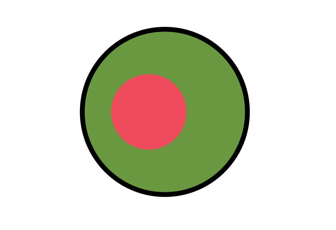 Bangladesh Flag Circle Sticker Decal 4 inches - 4 inch - Walmart.com